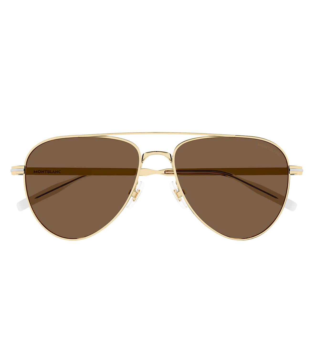 Montblanc Men's Brown Aviator Sunglasses