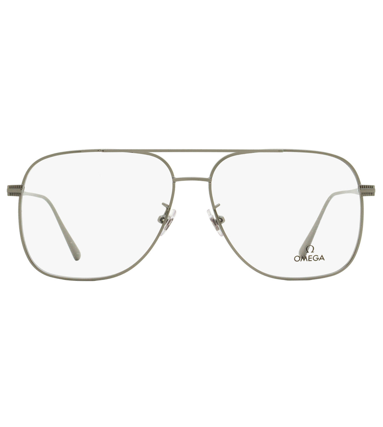 Omega Women's Gunmetal Aviator Optical Frame
