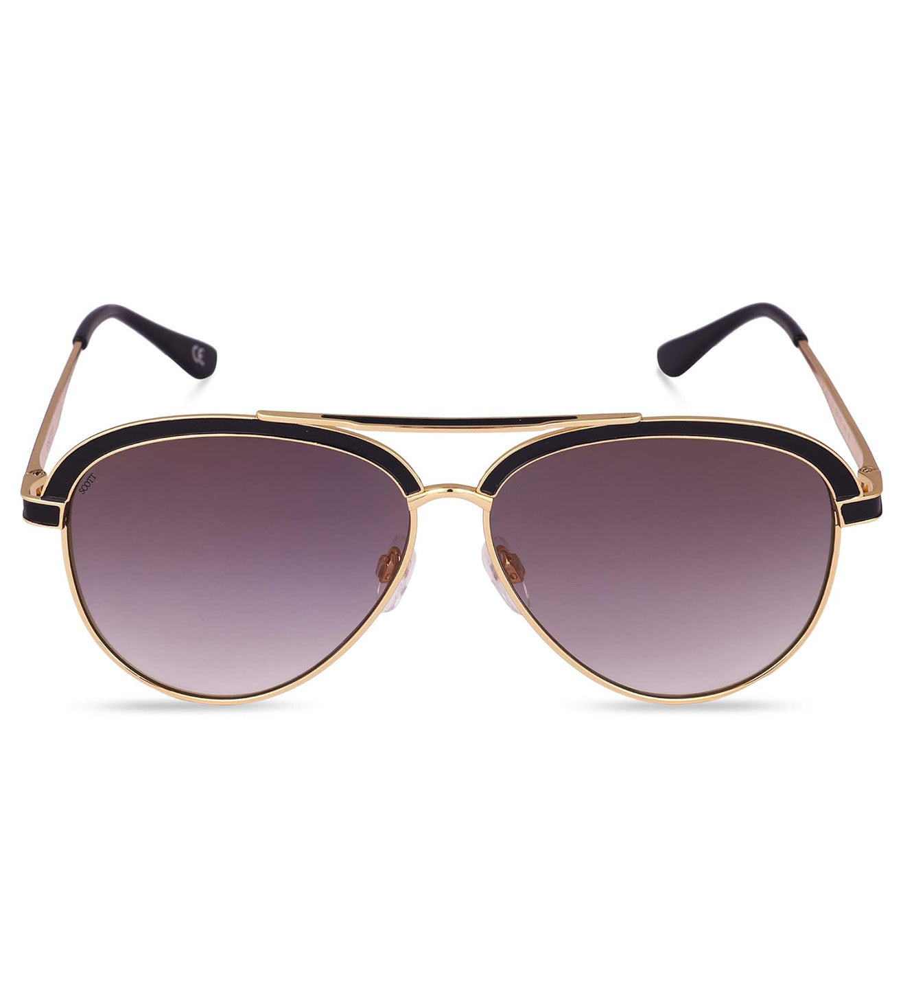 Scott Unisex Grey Aviator Sunglasses