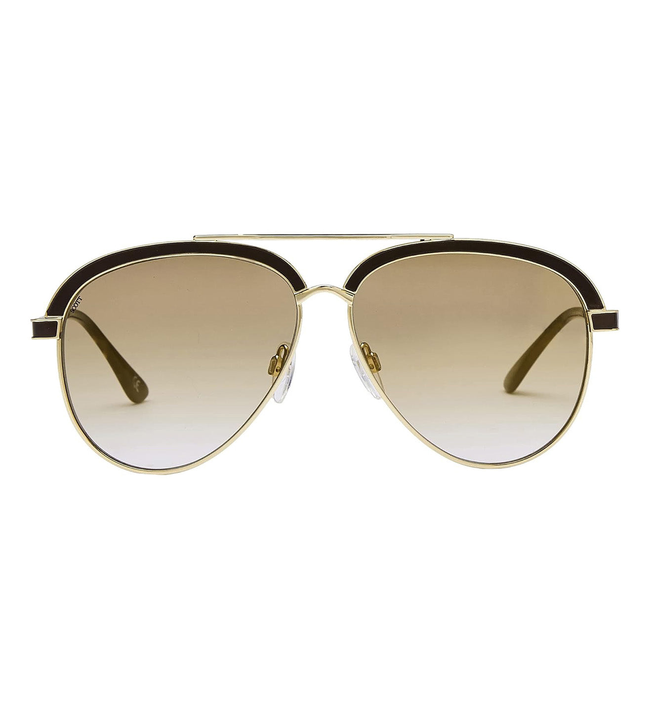 Scott Unisex Brown Aviator Sunglasses